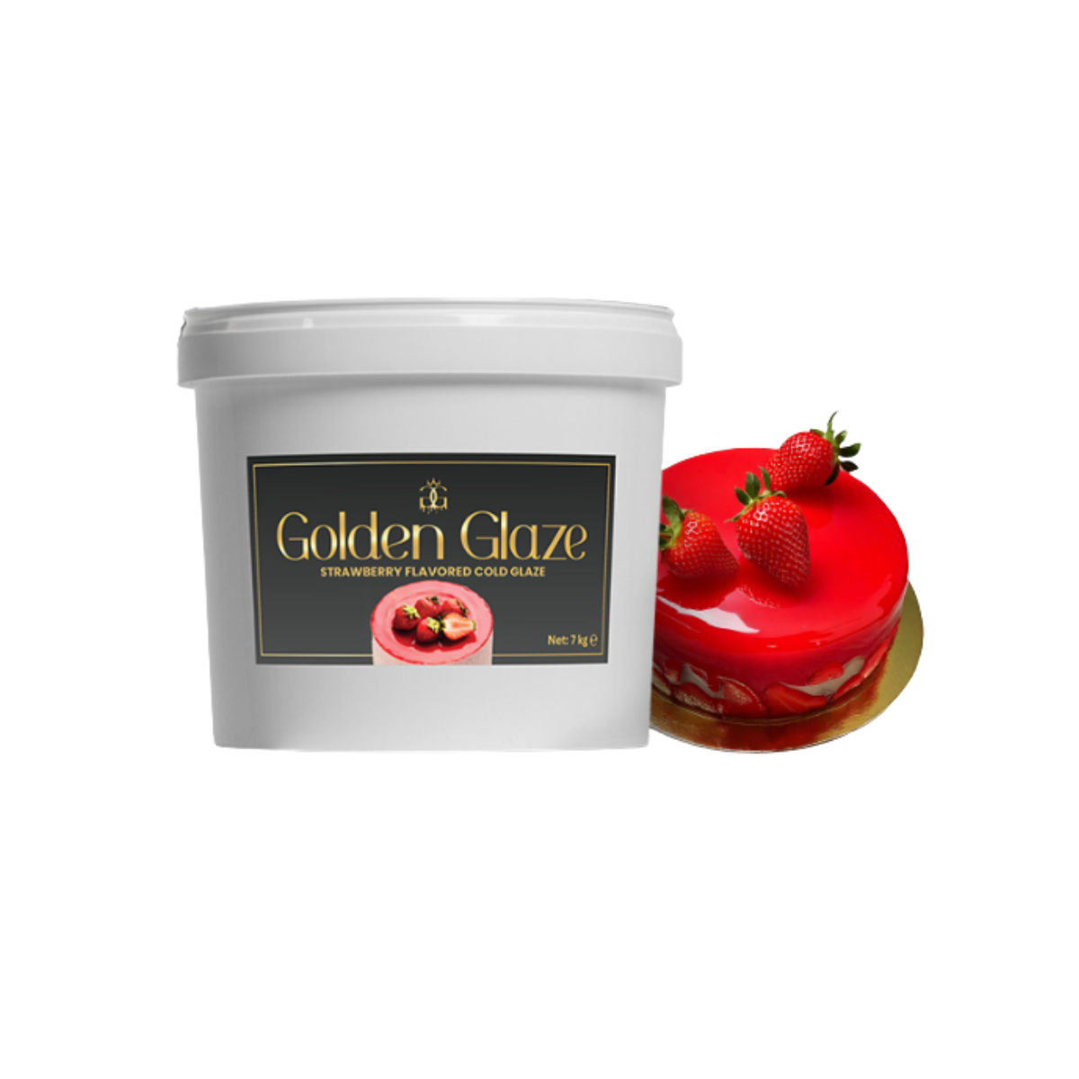 Strawberry Flavored Cold Glaze - Golden Wholesale